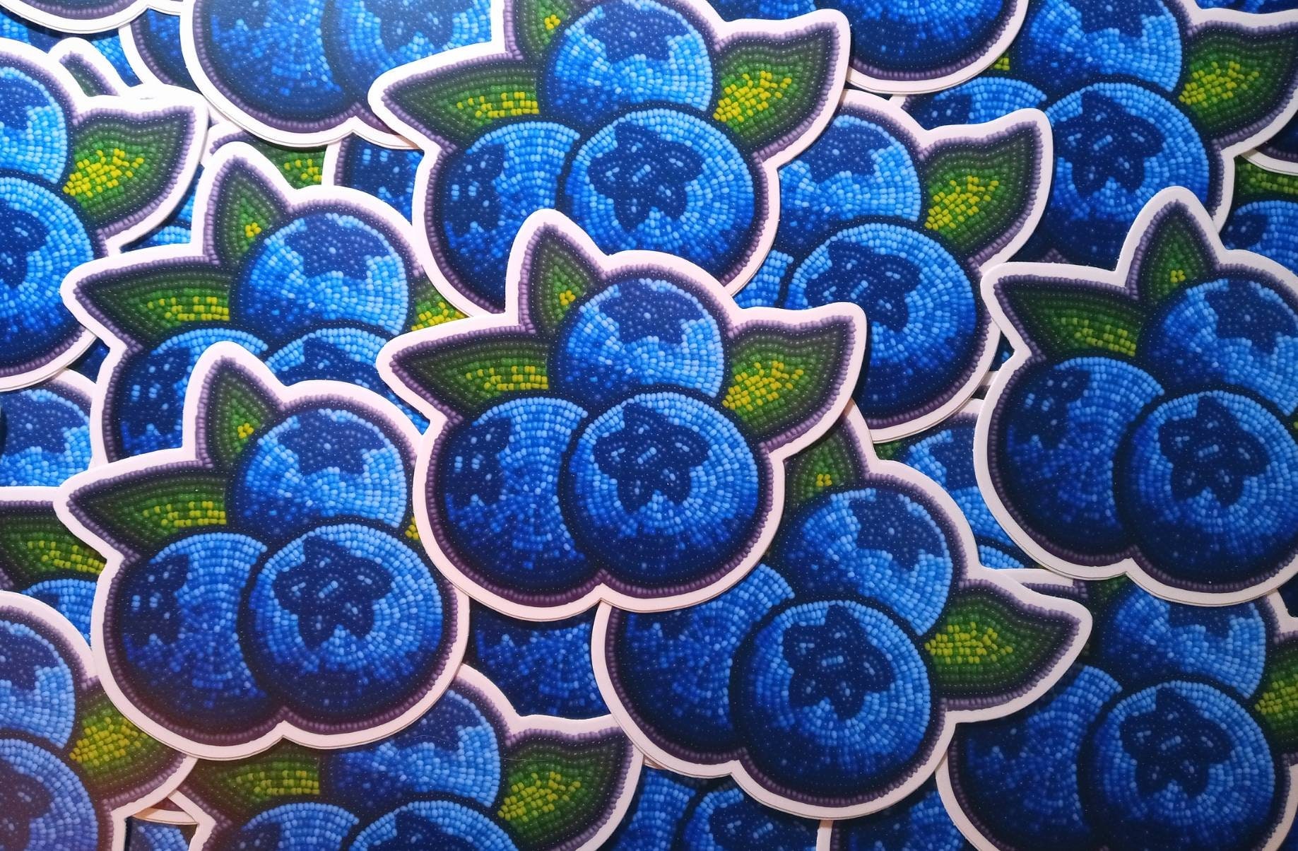 Blueberry Sticker | Etsy