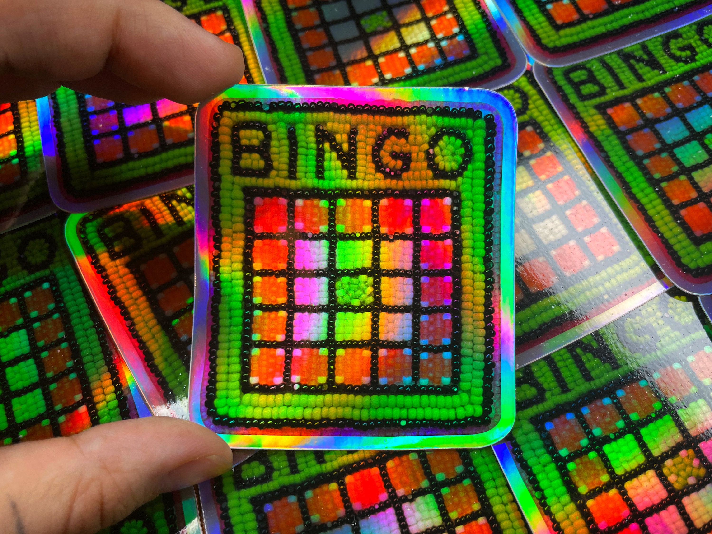 Holographic Bingo Sticker - Etsy