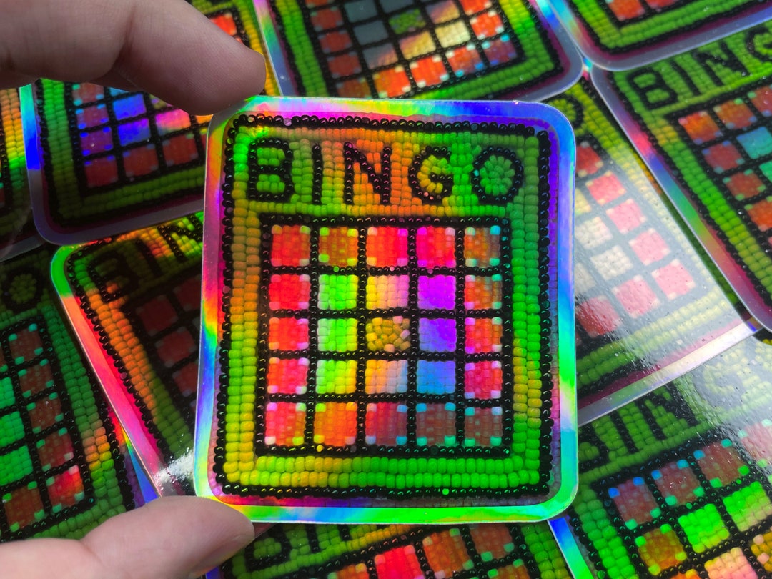 Holographic Bingo Sticker - Etsy