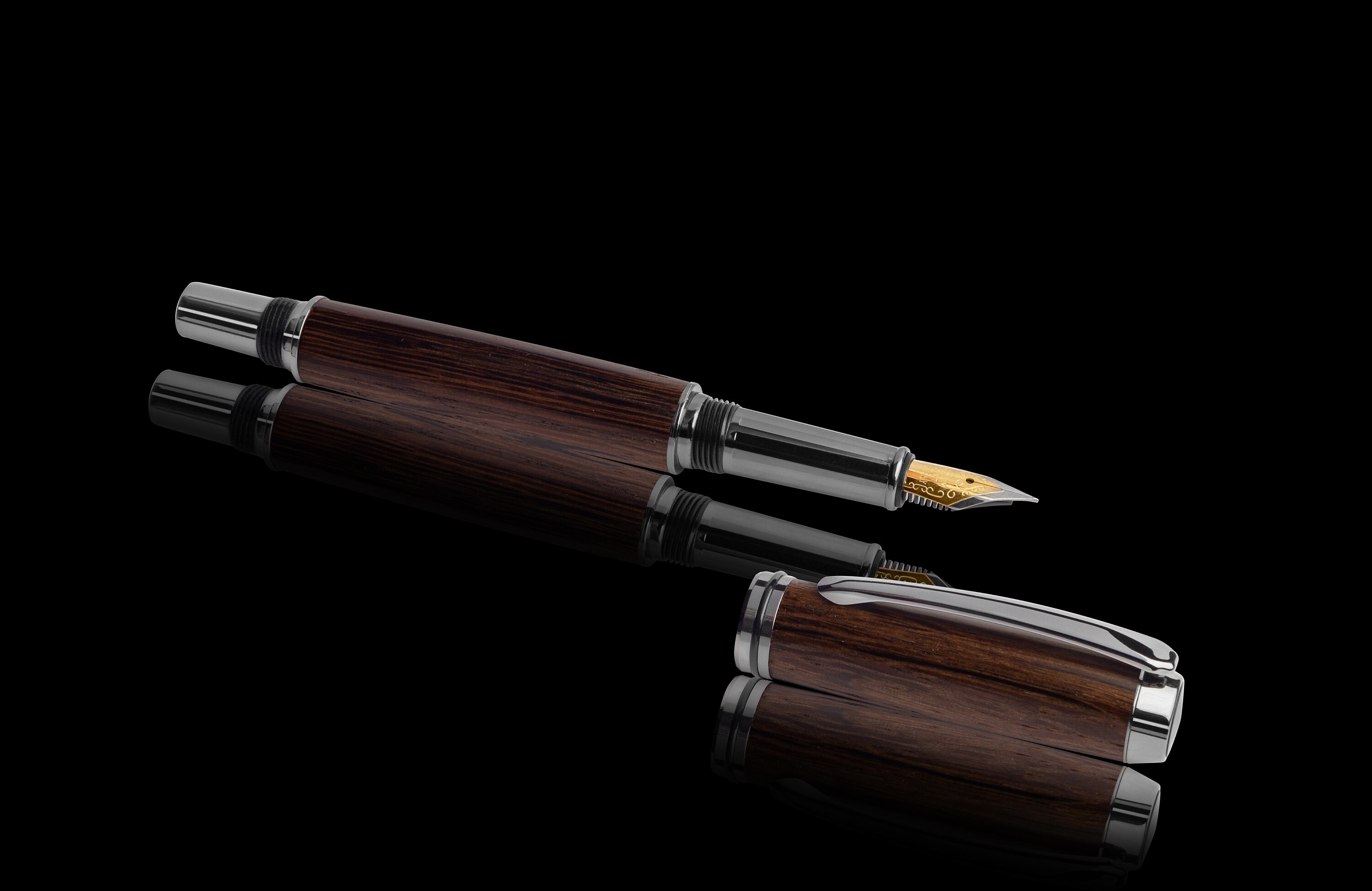 Bog Oak Wood Noble Fountain Pen Handcrafted Made in | Etsy