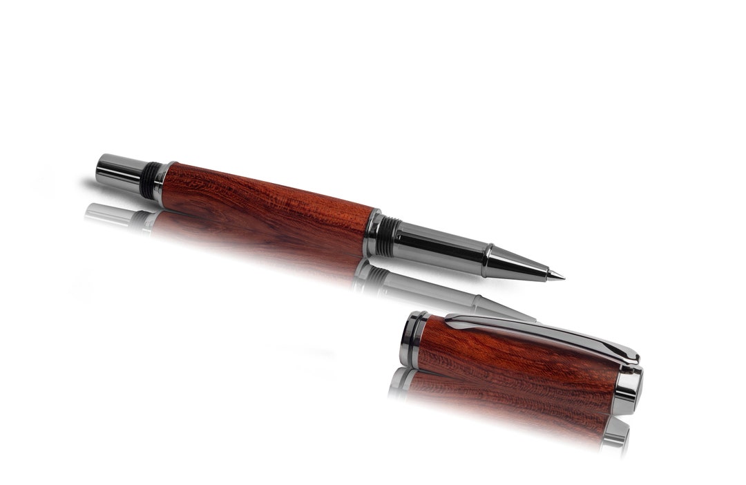 Bubinga Wood- Noble Rollerball Pen, Handcrafted - Made in Germany - Etsy