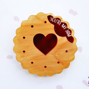 You're My Jam Brooch - Jam Biscuit - Valentines - Acrylic Brooch - Etsy UK