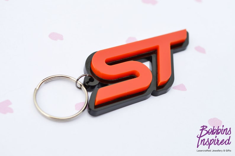 Ford ST Red Logo Laser Cut Acrylic Keyring – Ford Focus – Car Gift - Etsy