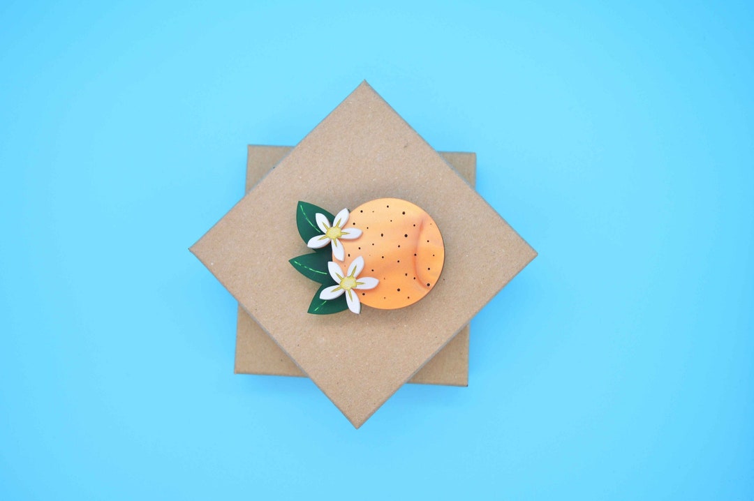 Sample - Orange Brooch - Summer Fruits Collection - Etsy