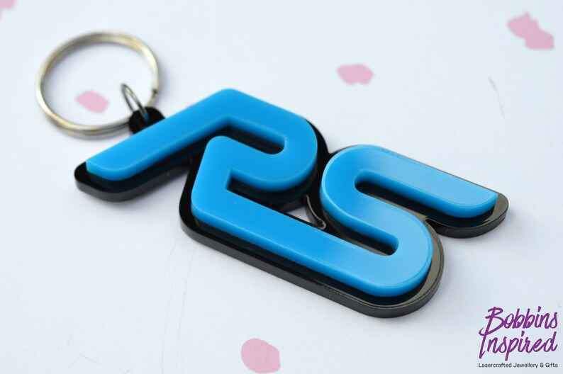 Ford RS Blue Logo Laser Cut Acrylic Keyring Ford Focus Car | Etsy