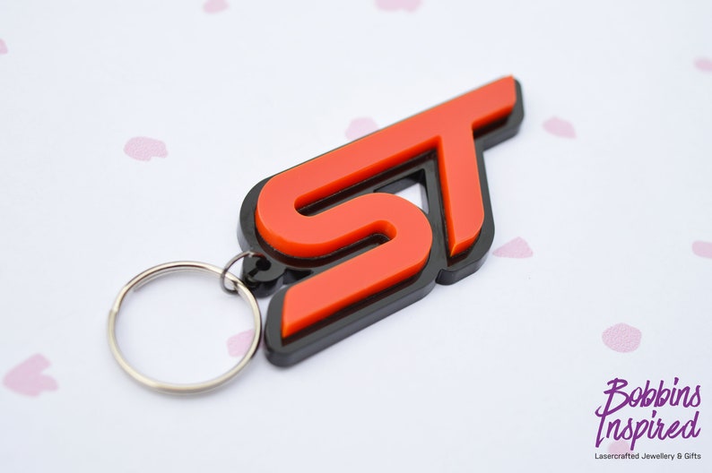 Ford ST Red Logo Laser Cut Acrylic Keyring – Ford Focus – Car Gift - Etsy