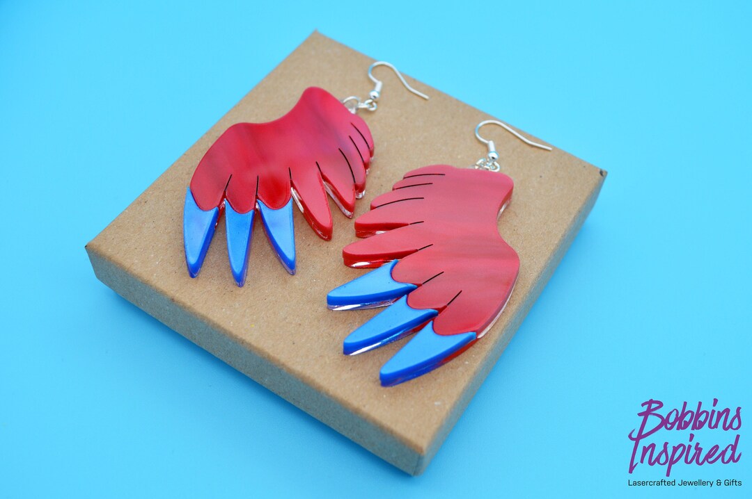 Iago Parrot Wings Earrings - Etsy
