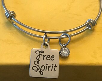 Free spirit keychain | Etsy