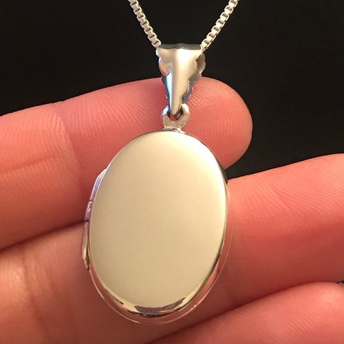 Large Sterling Silver Locket Heirloom Pendant Style Necklace | Etsy