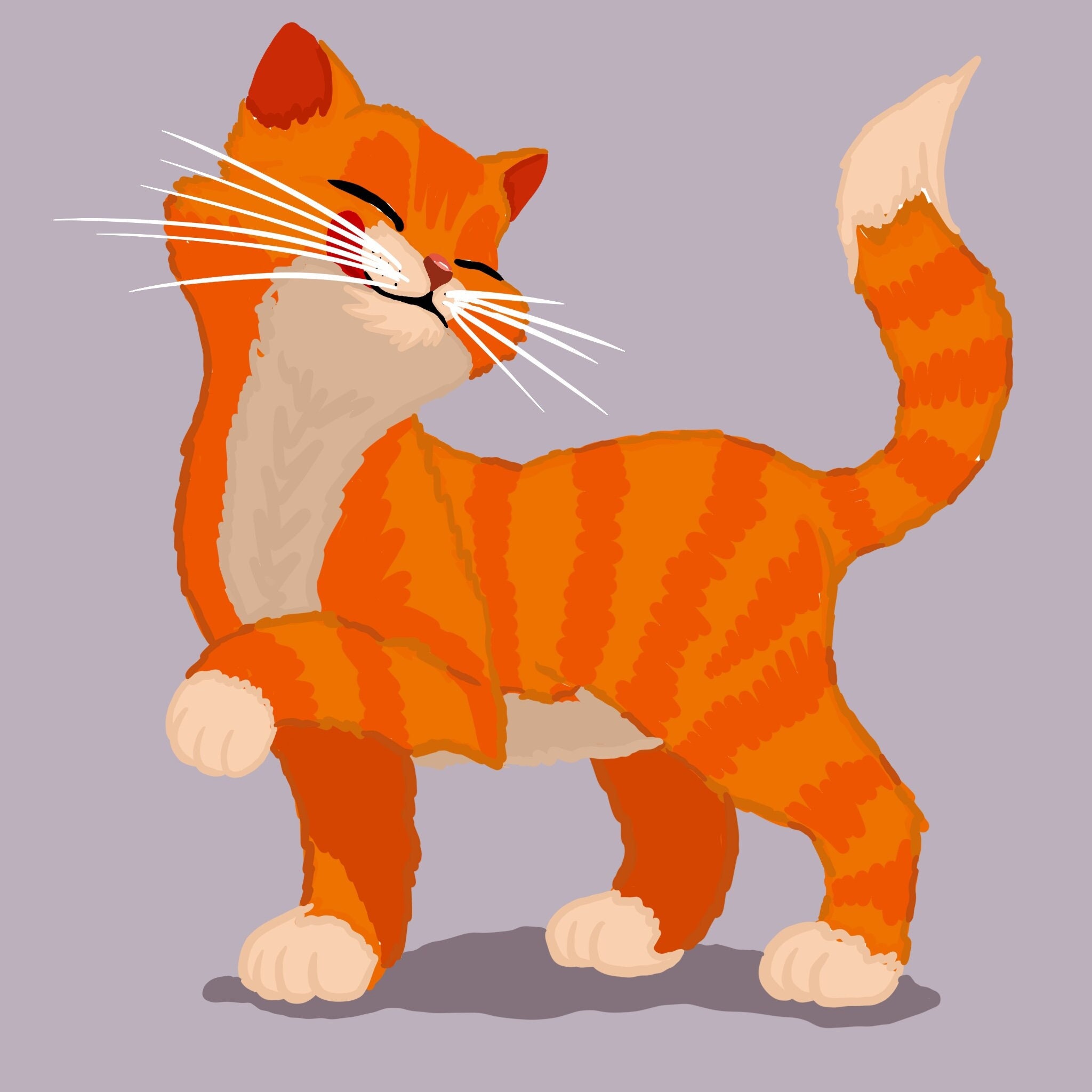 Ginger Tabby Cat - Etsy