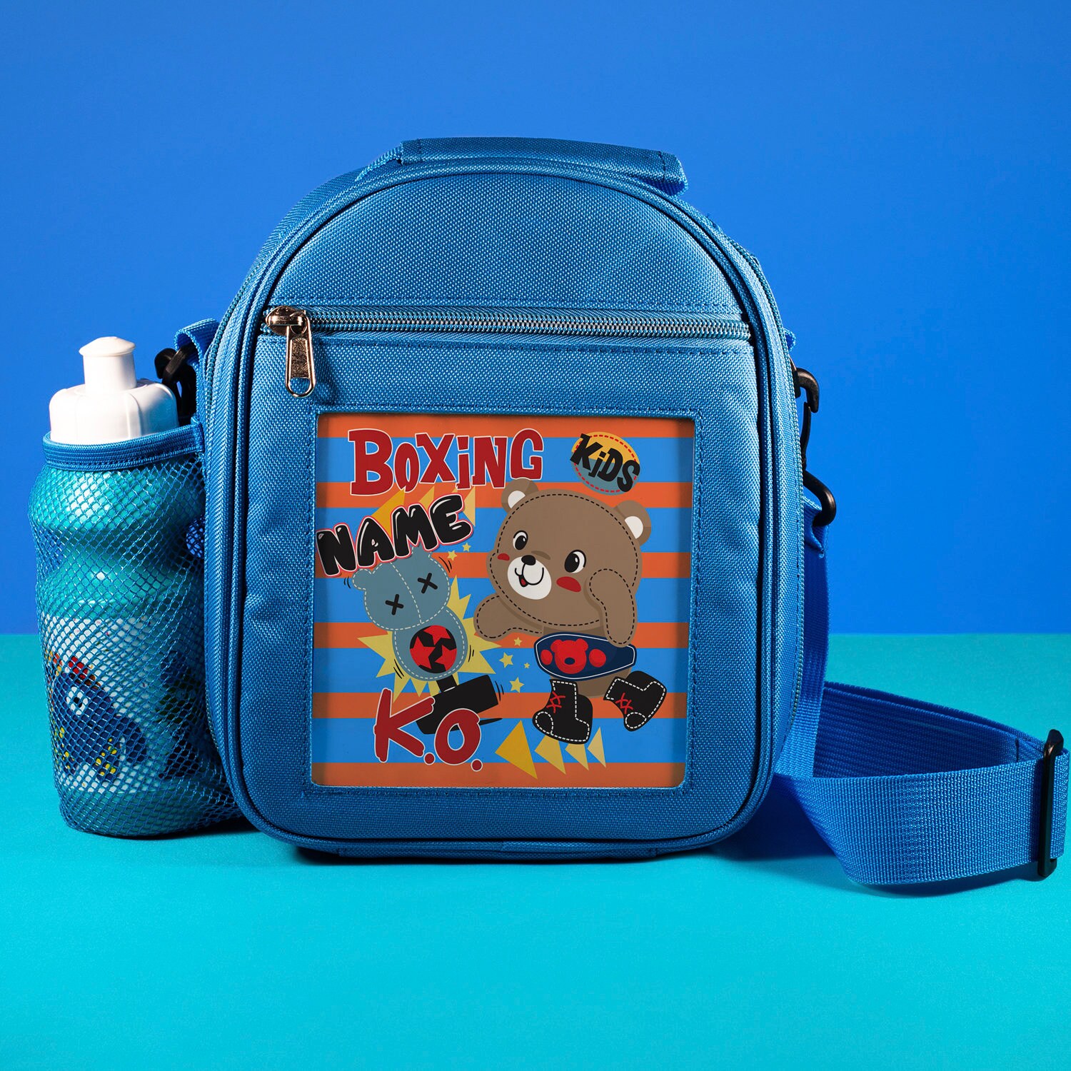 Personalised Bear Lunch Bag Boys School Insulated Lunchbox | Etsy