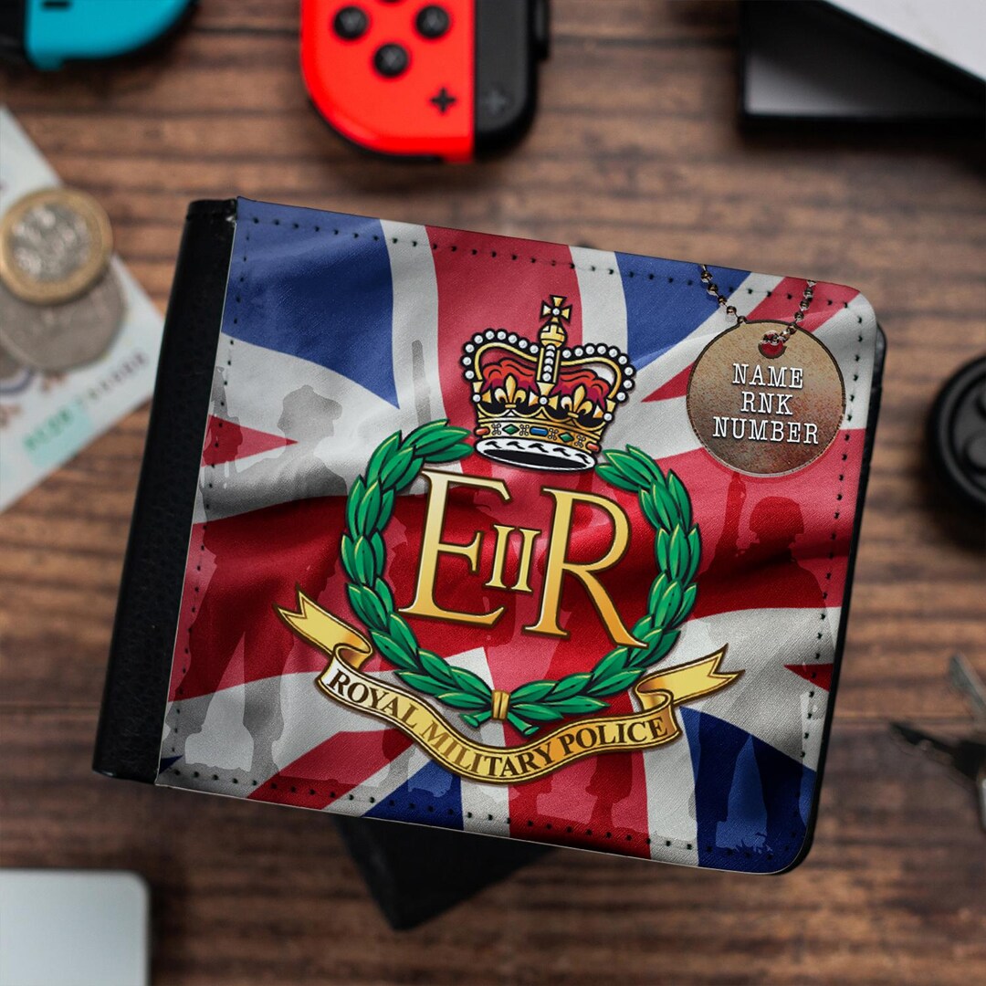 Personalised British Army Wallet Corps of Royal Military Police Coin ...