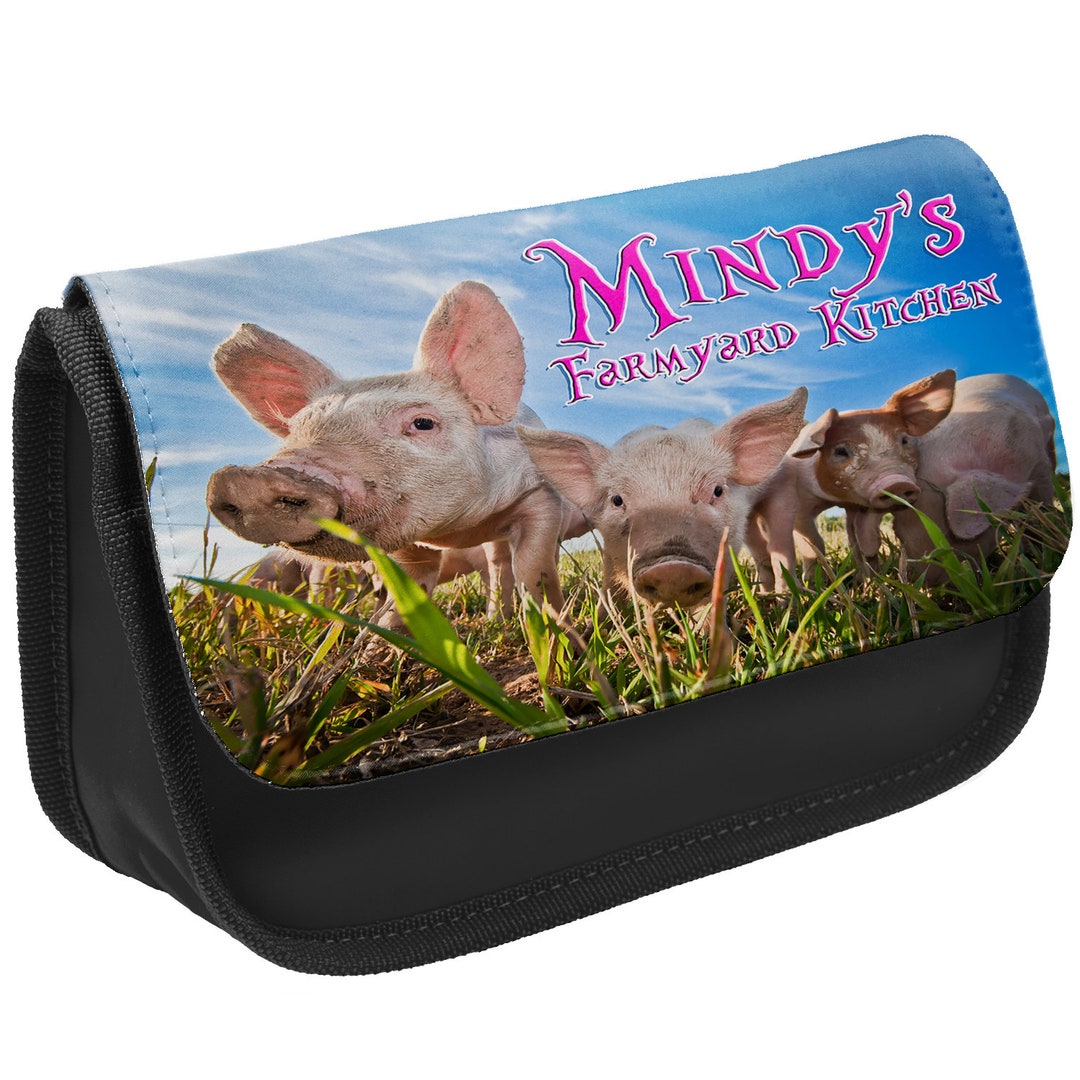 Personalised Pig Pencil Case Adult Stationery Bag Glasses Case Country ...