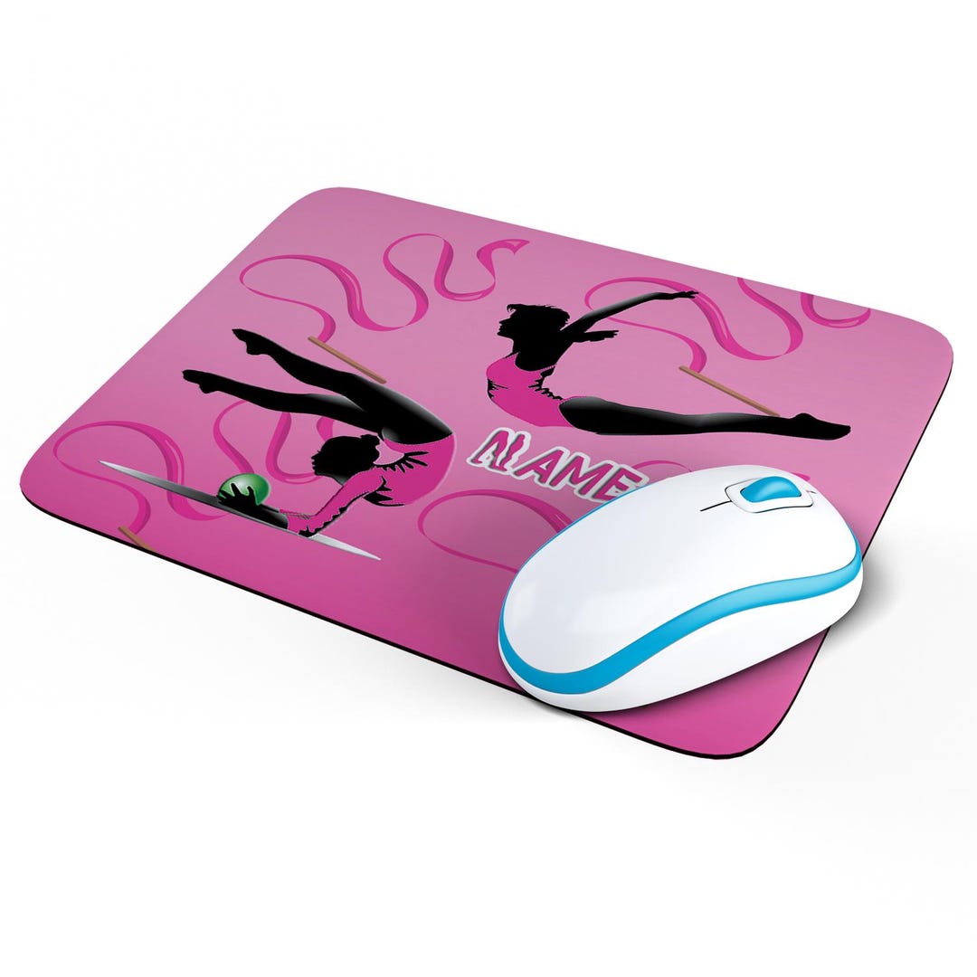 Personalised Gymnastics Girls Mouse Mat Mouse Pad Computer PC Gamer ...