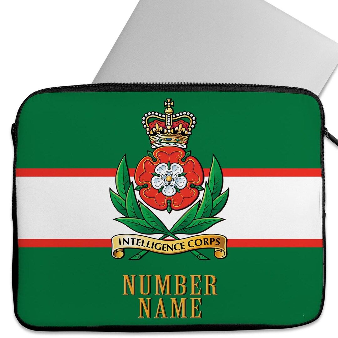 Personalised Intelligence Corps Laptop Sleeve Case Military iPad Case ...
