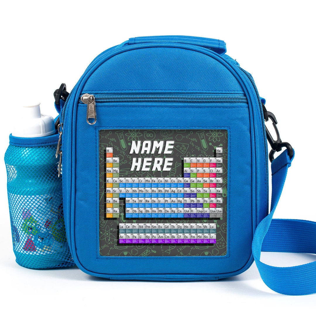Personalised Science Lunch Bag Boys School Insulated Periodic Table ...