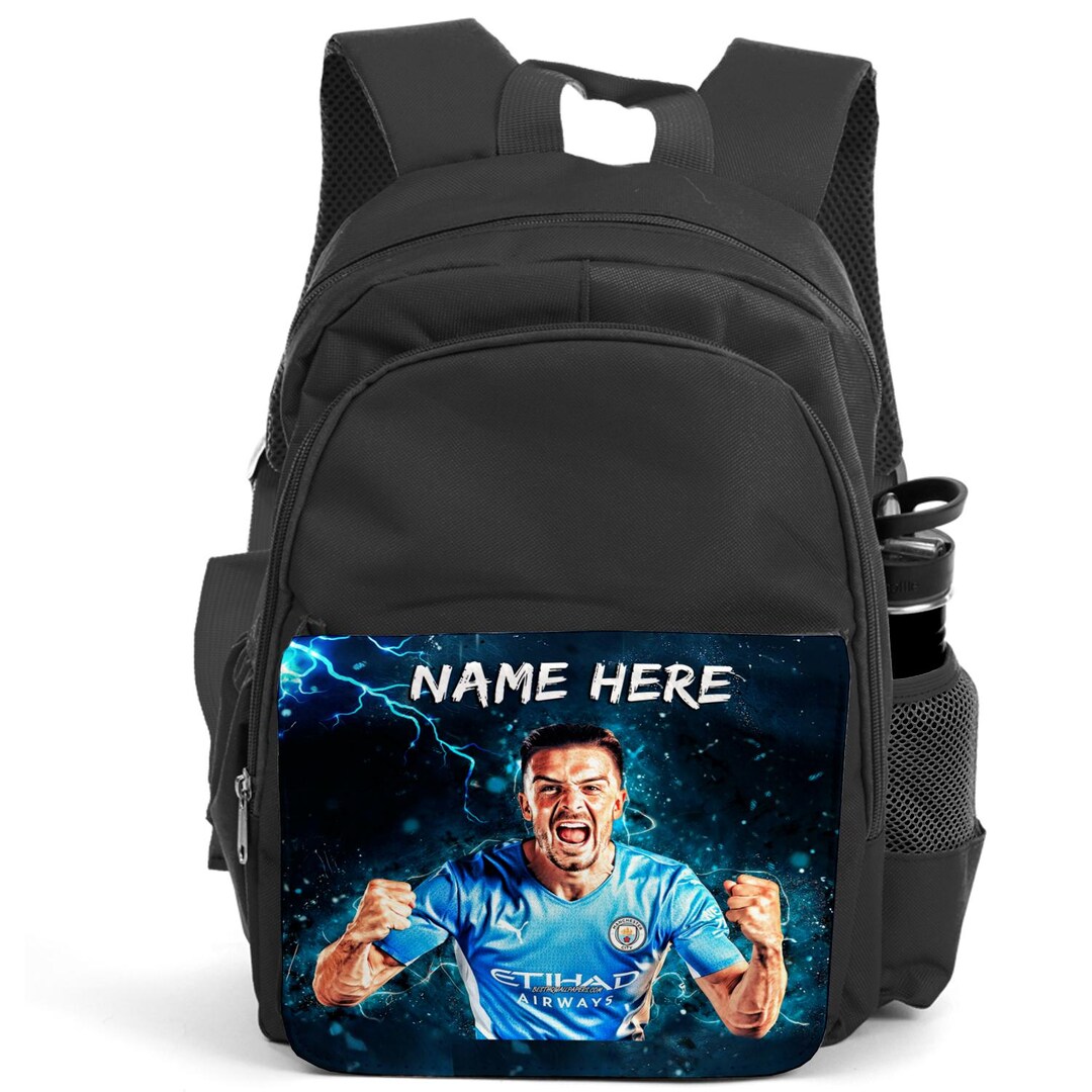 Personalised Grealish Football Backpack Legend Player Manchester Boys ...