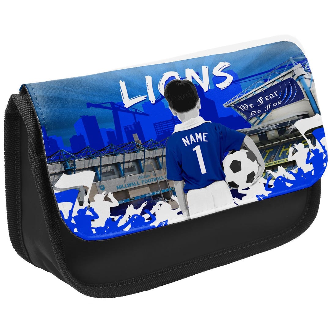 Personalised Millwall Football Pencil Case Boys School Stationery Bag ...
