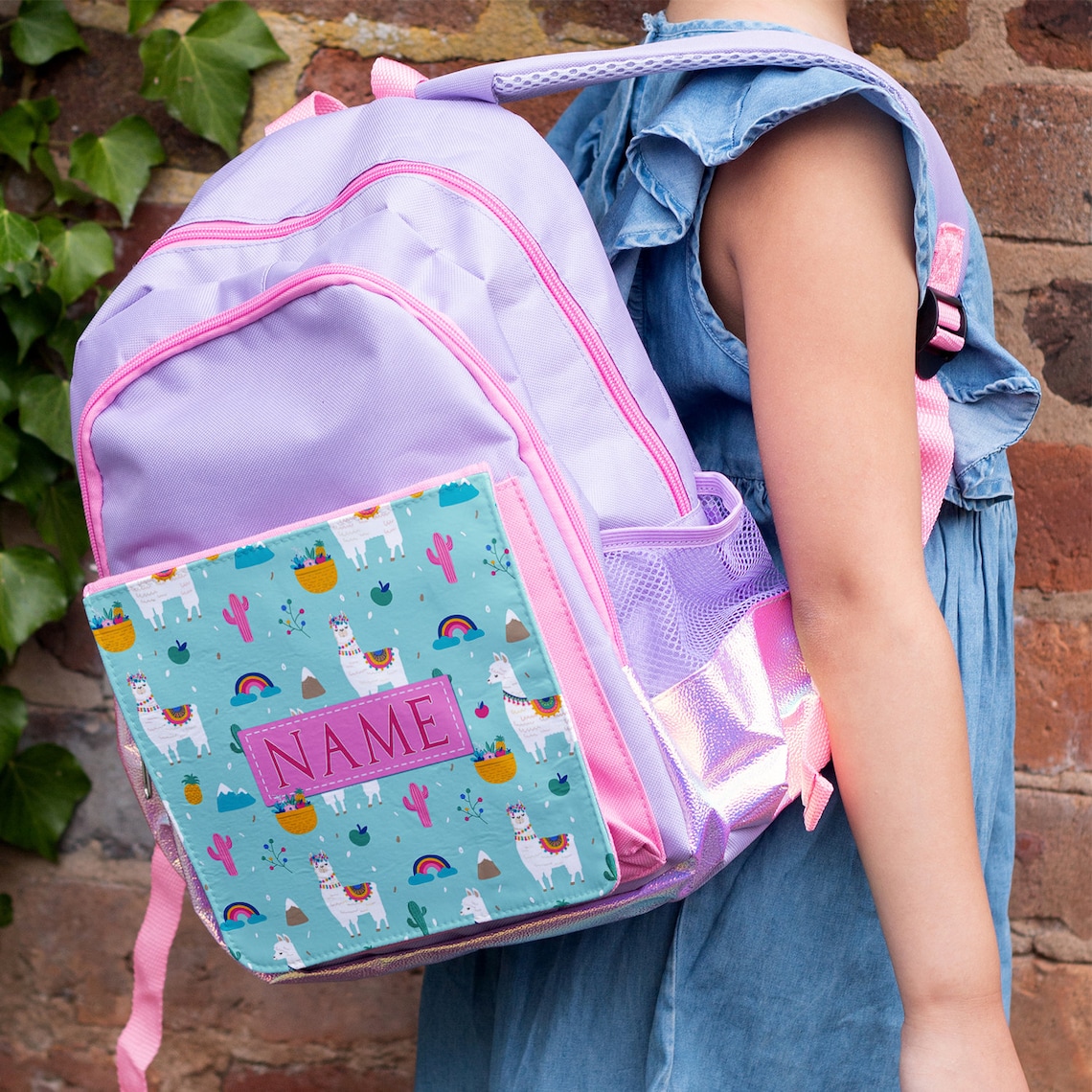 Personalised Girls Llama School Bag Cute Purple Backpack - Etsy