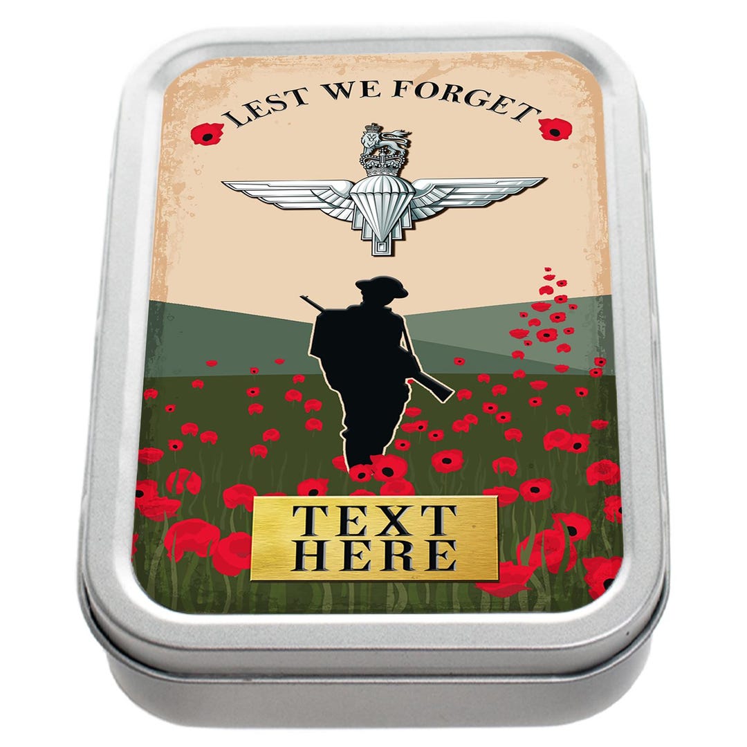 Personalised Army Tobacco Tin the Parachute Regiment Tin 2oz Pill Box ...
