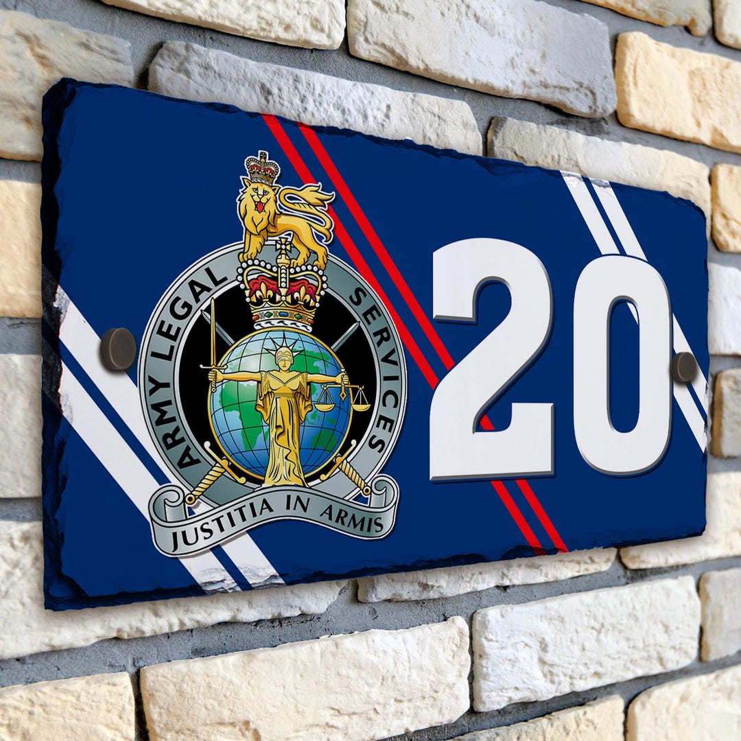 Army Legal Service House Number Slate Custom Military Plaque ...