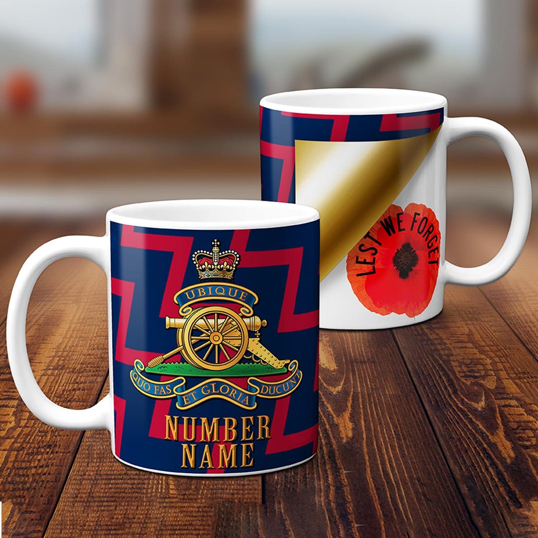Personalised Army Mug Royal Artillery Offical British Military Cup ...
