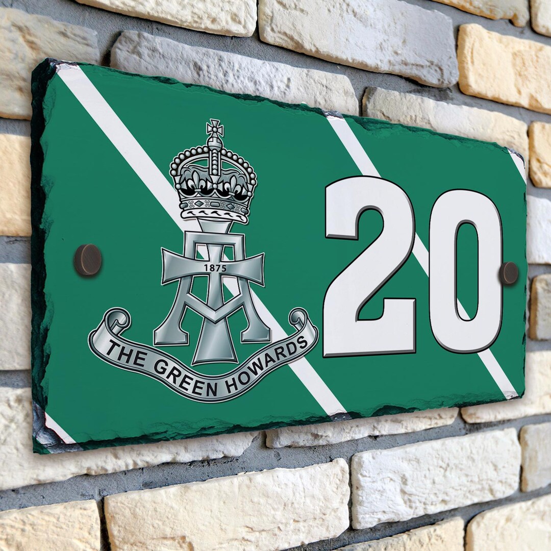 The Green Howards Number Slate Custom Military Plaque Personalised Army ...
