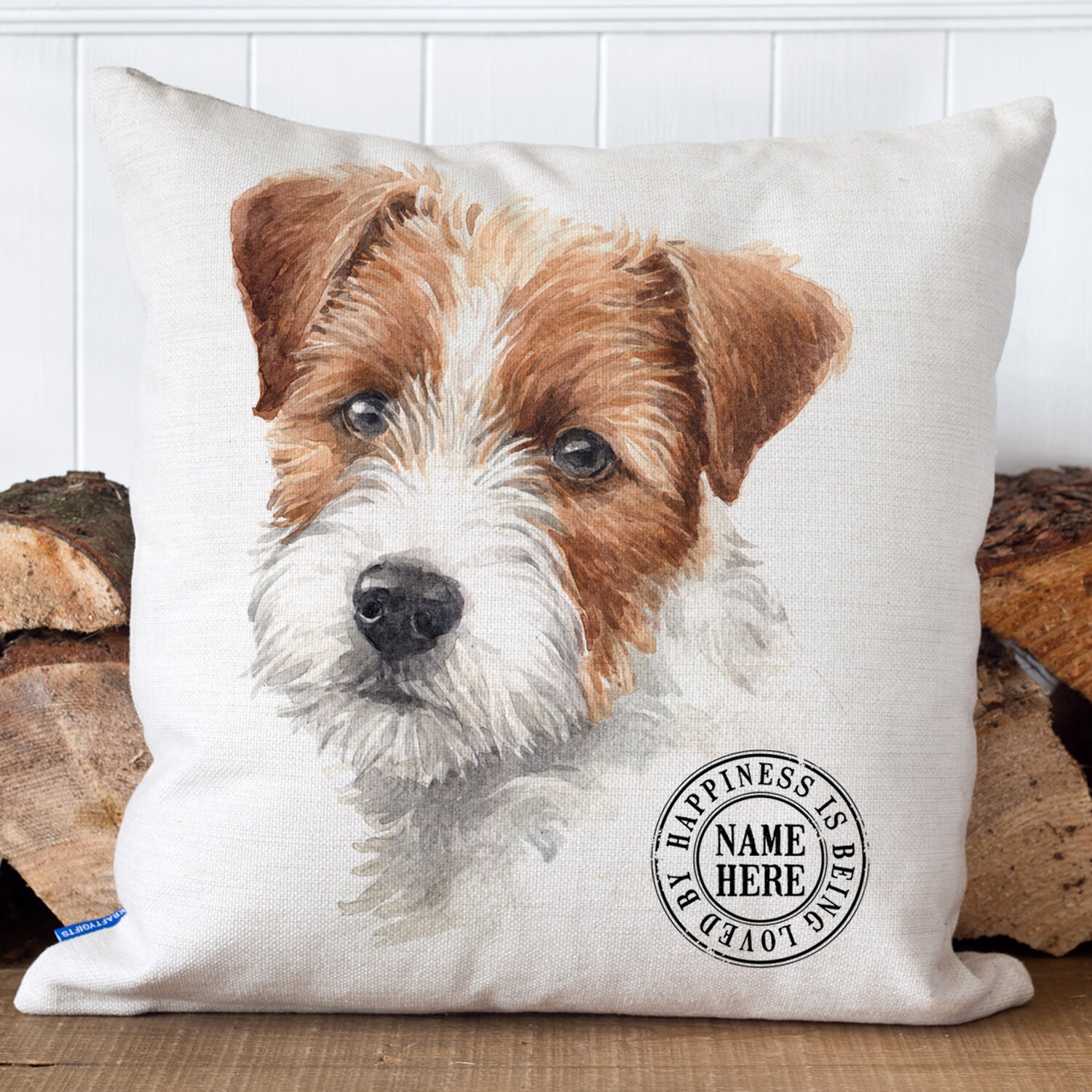 Personalised Jack Russell Cushion Cover Dog Pillow Pet Name - Etsy UK