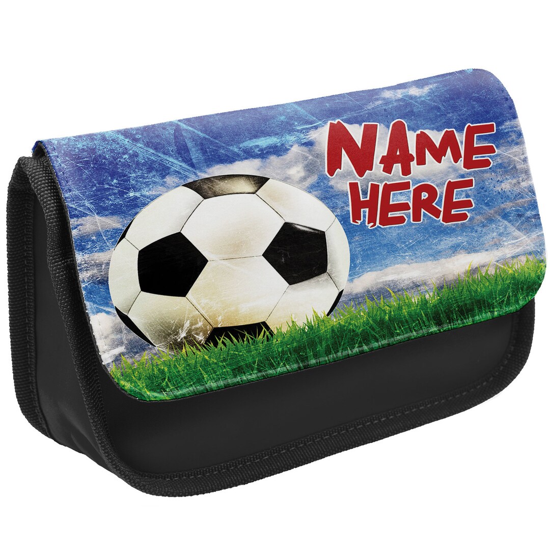 Personalised Football Pencil Case School Stationary Bag Cute Boys ...