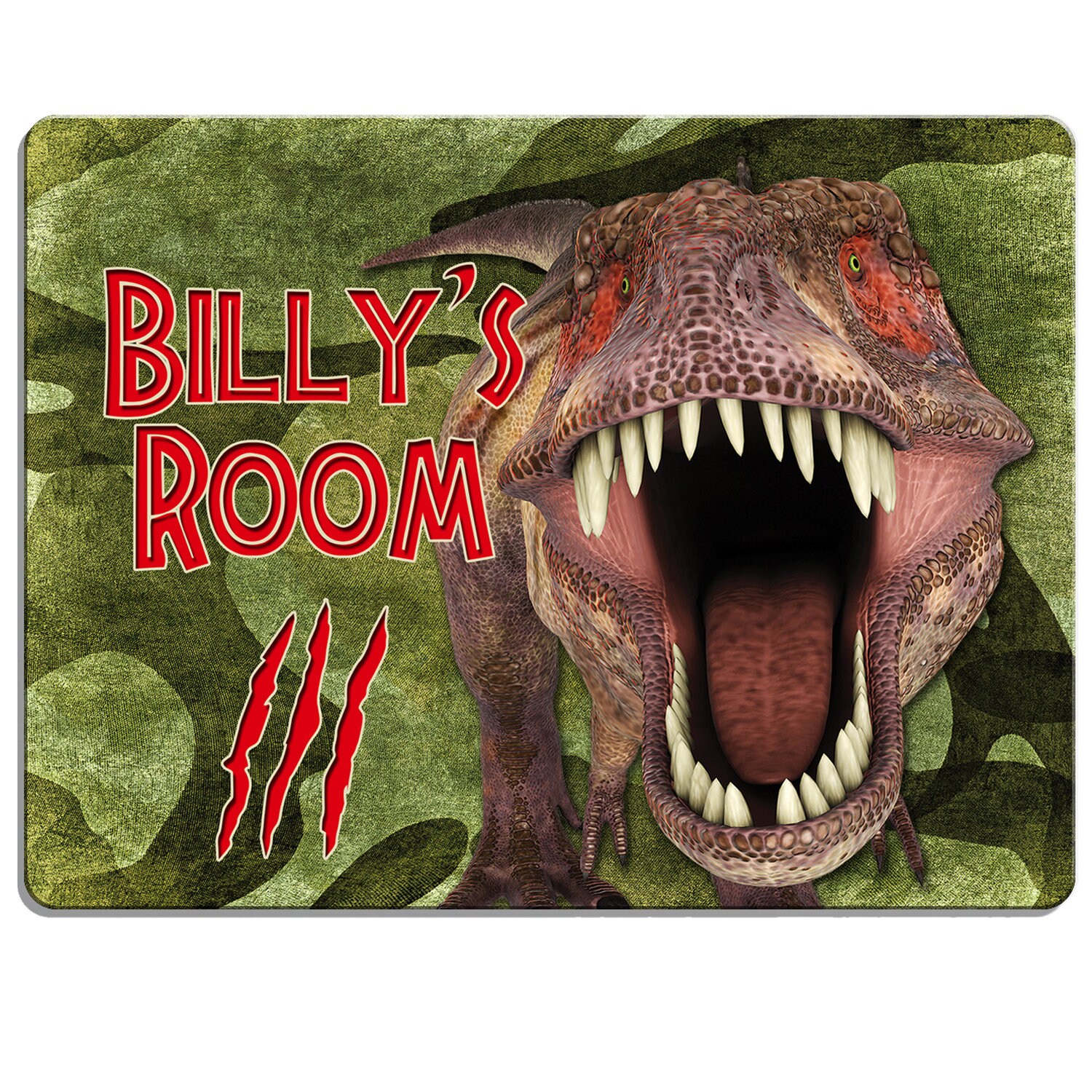 T Rex Door Sign Bedroom Name Plaque Personalised Boys Room - Etsy UK