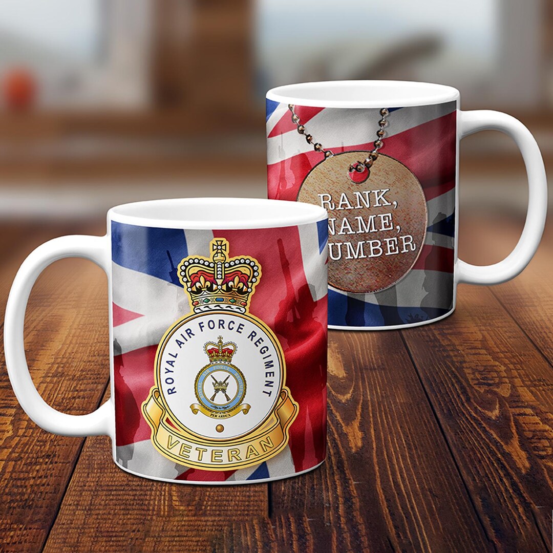 Personalised Army Mug Royal Air Force Regiment British Military Coffee ...