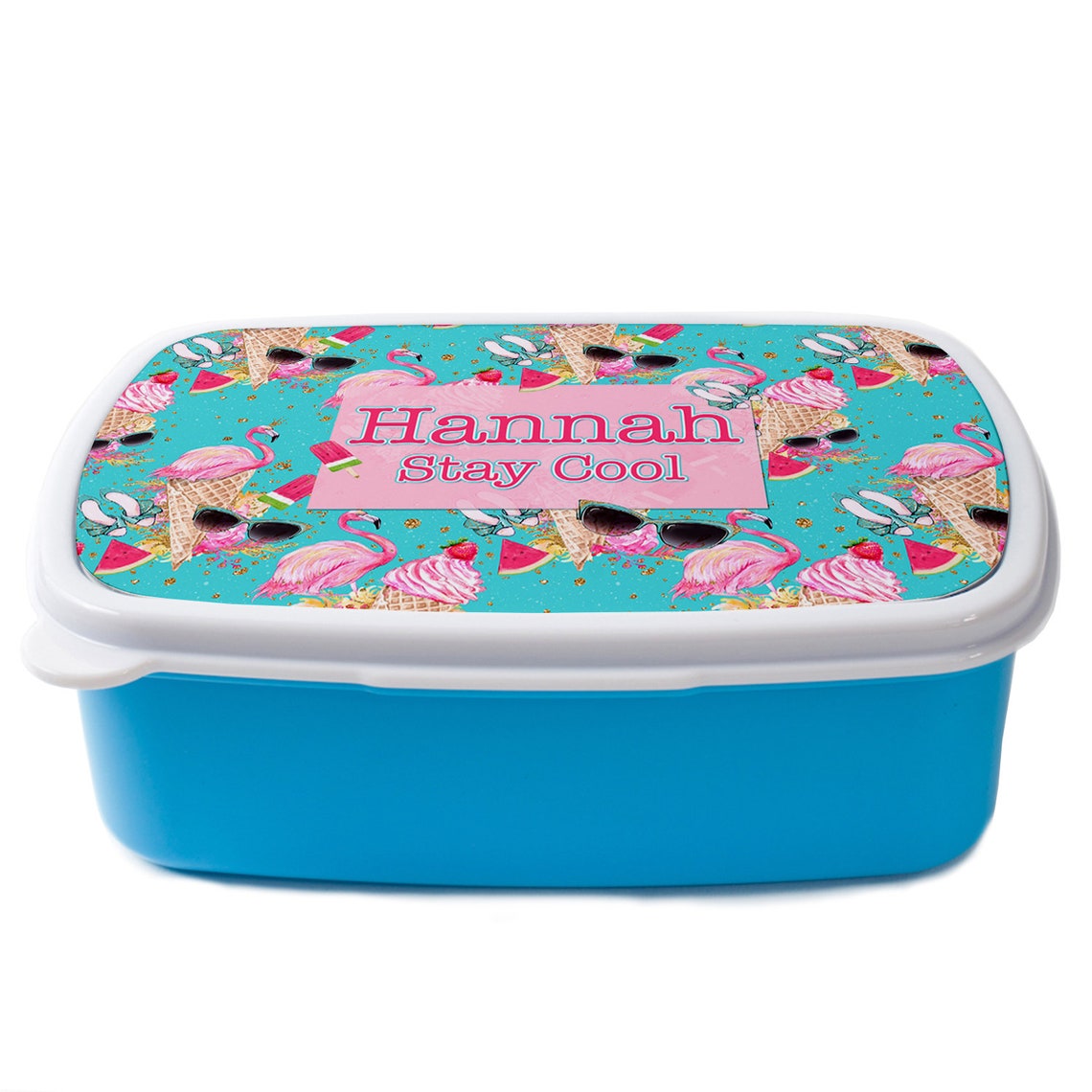 Personalised FLAMINGO Lunch Box Funny School Snack Sandwich - Etsy