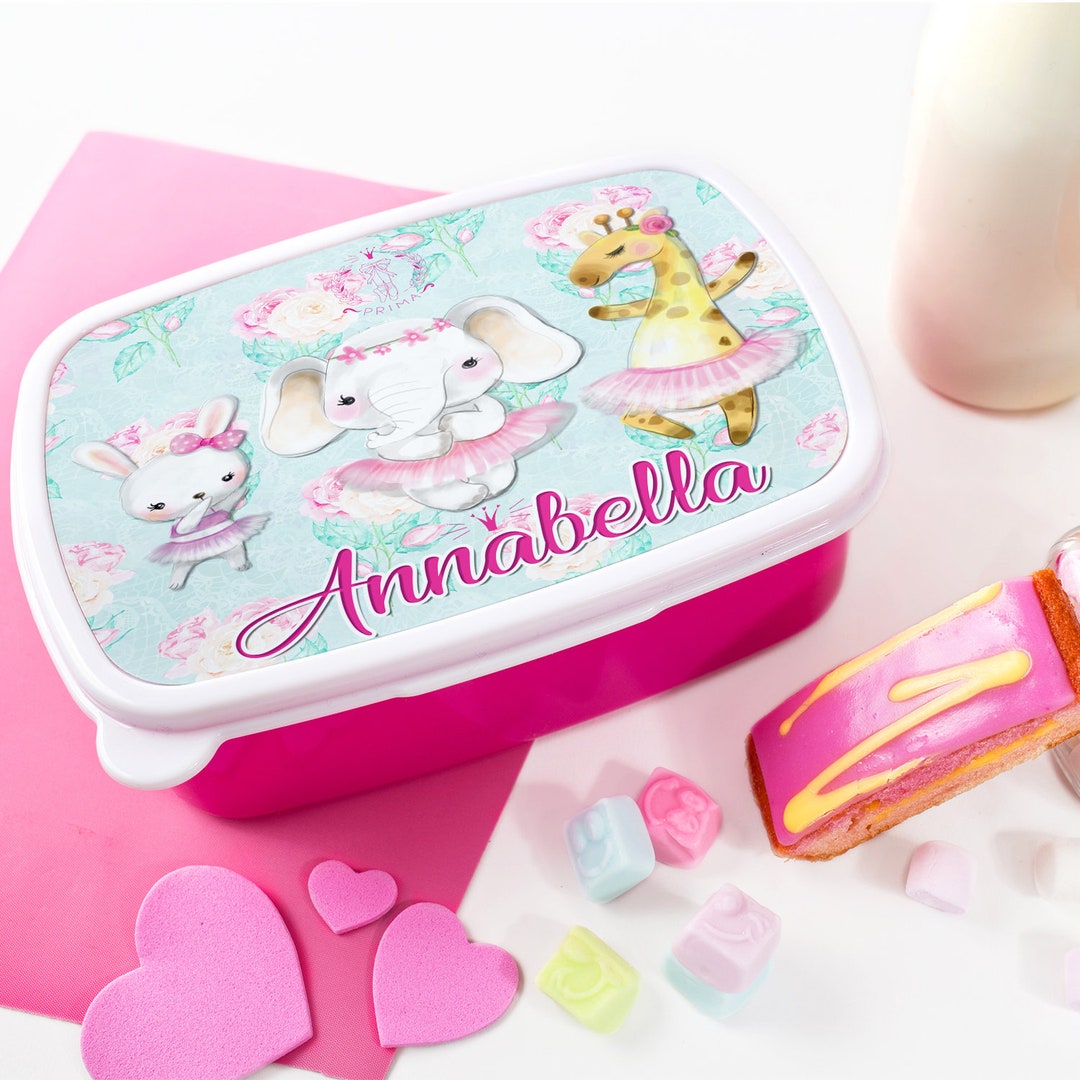 Personalised Girls BALLET Lunch Box School Snack Sandwich Pink - Etsy