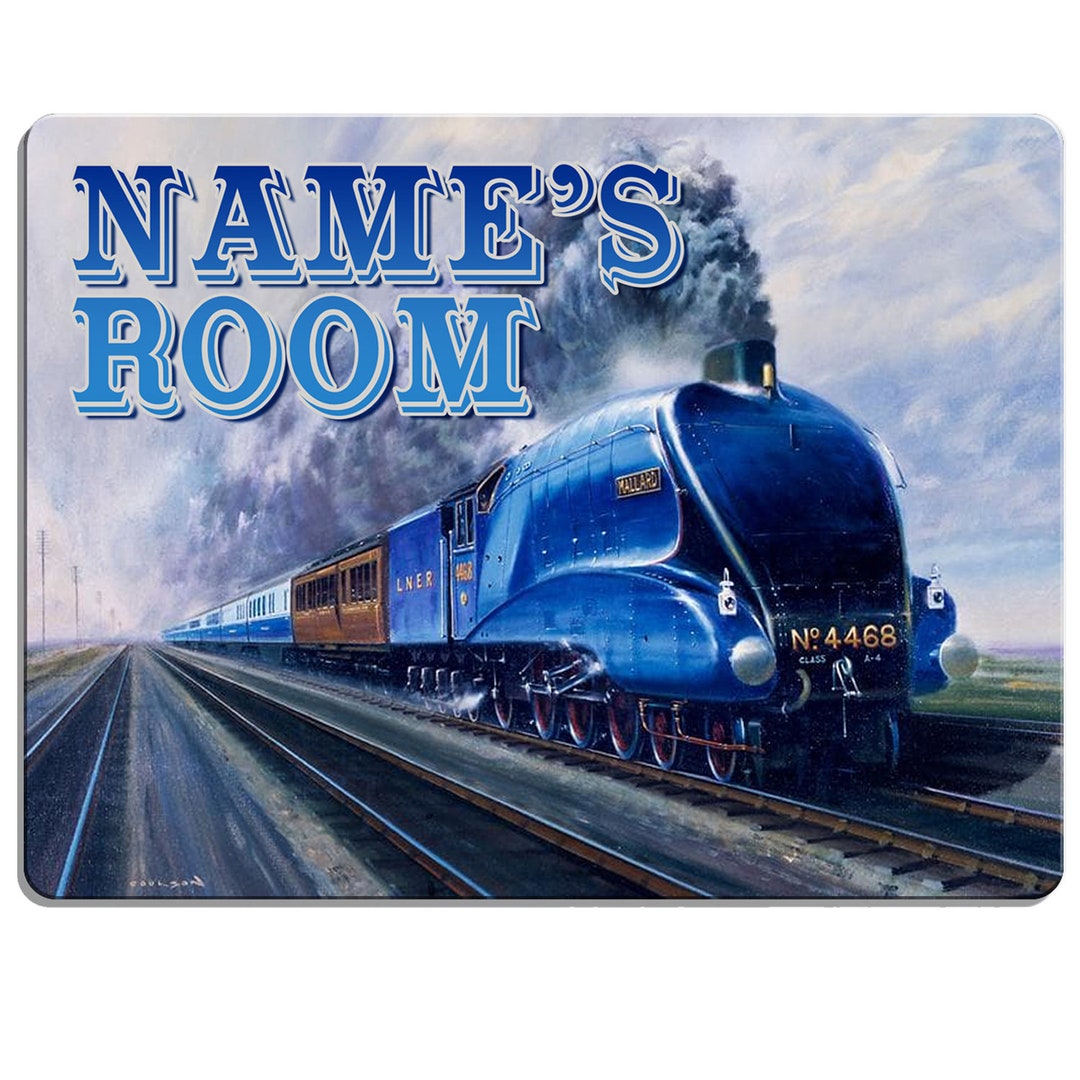 Millard Steam Train Door Sign Bedroom Name Plaque Personalised Boys ...