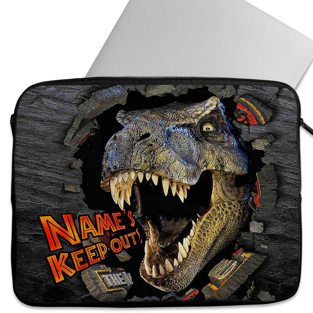 Personalised Boys T Rex Tablet Sleeve Laptop iPad Carry Case Dinosaur ...