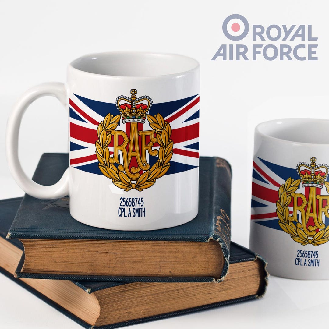 Personalised Royal Air Force Mug Army Cup Official British Military Cup ...