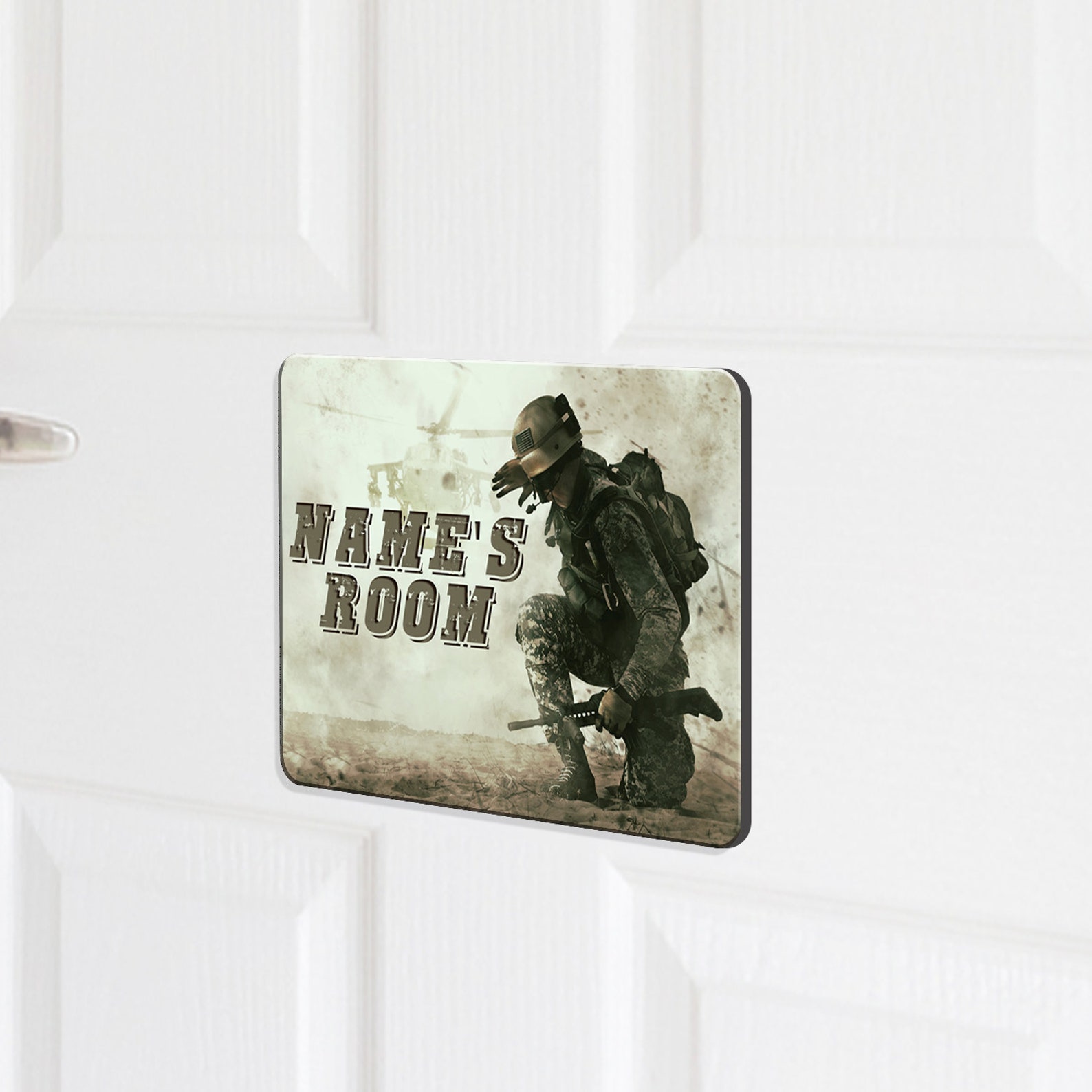 Army Door Sign Bedroom Name Plaque Personalised Boys Room - Etsy
