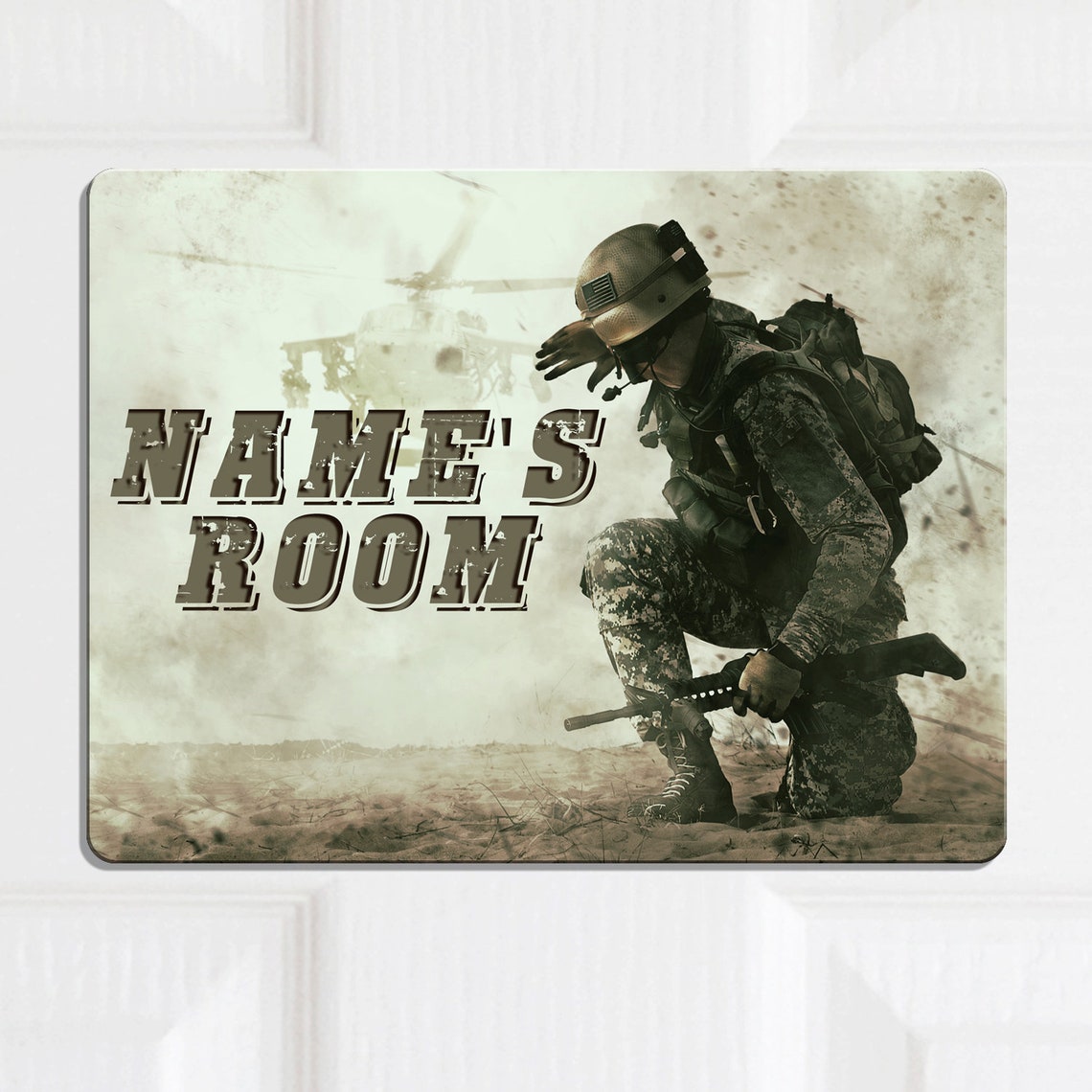 Army Door Sign Bedroom Name Plaque Personalised Boys Room - Etsy