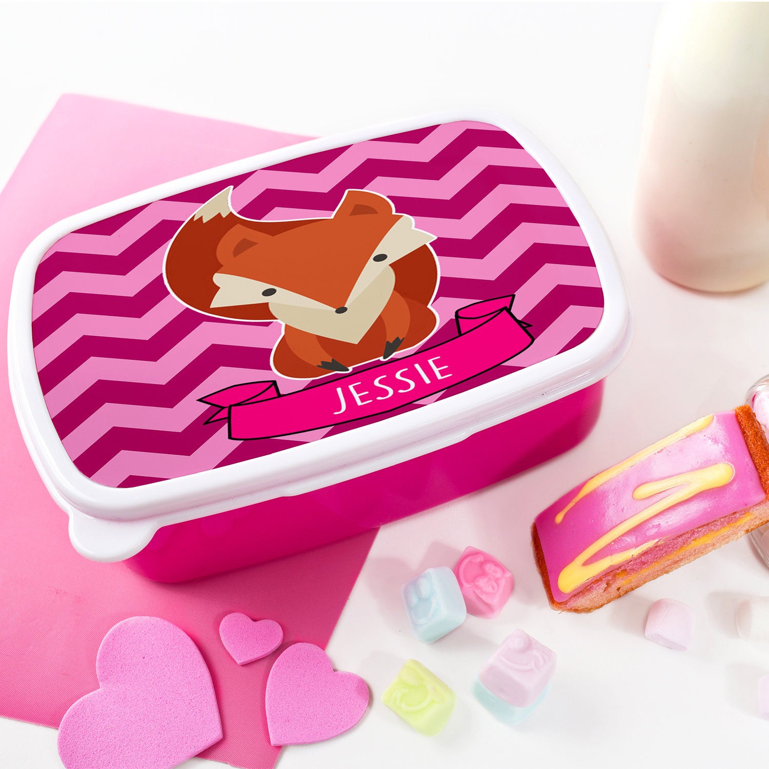 Personalised CUTE FOX Lunch Box Funny School Snack Sandwich - Etsy UK