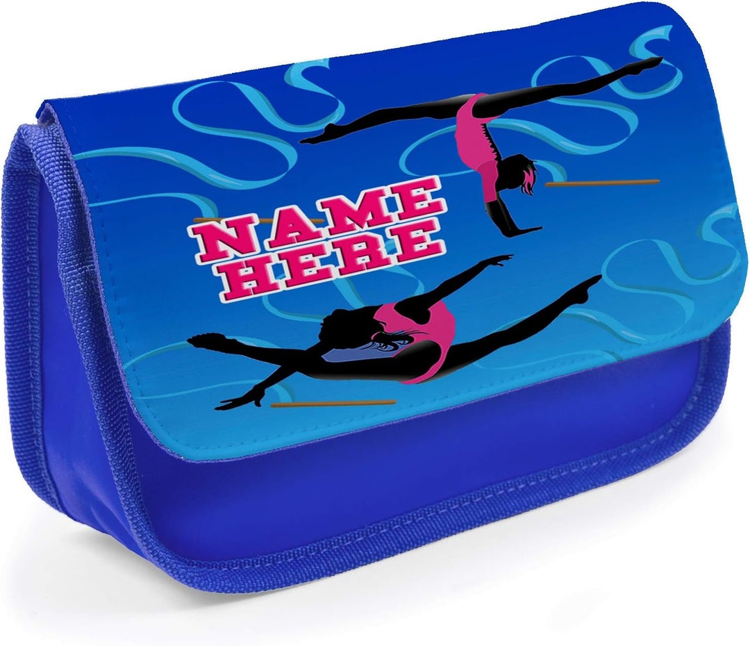 Personalised Gymnastics Girls Pencil Case School Stationary Bag Cute ...