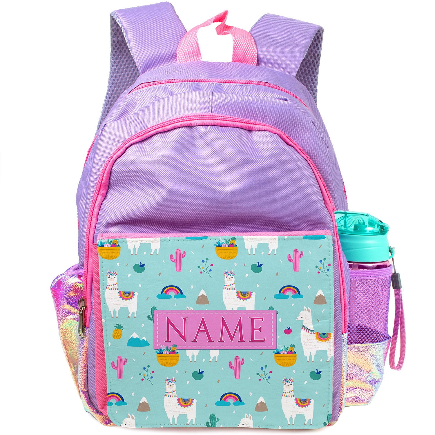 Personalised Girls Llama School Bag Cute Purple Backpack - Etsy