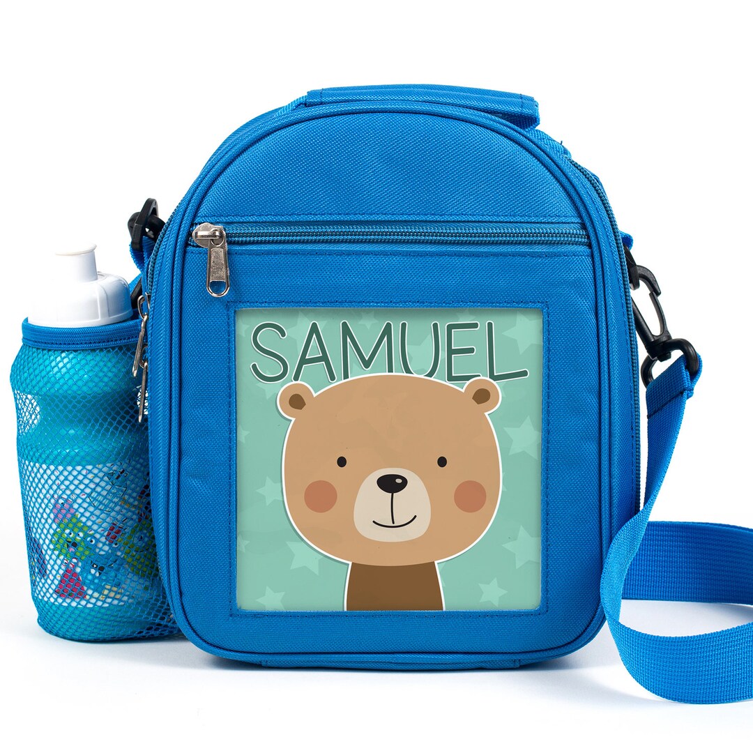 Personalised Bear Lunch Bag Girls Boys School Insulated Cute Animal ...