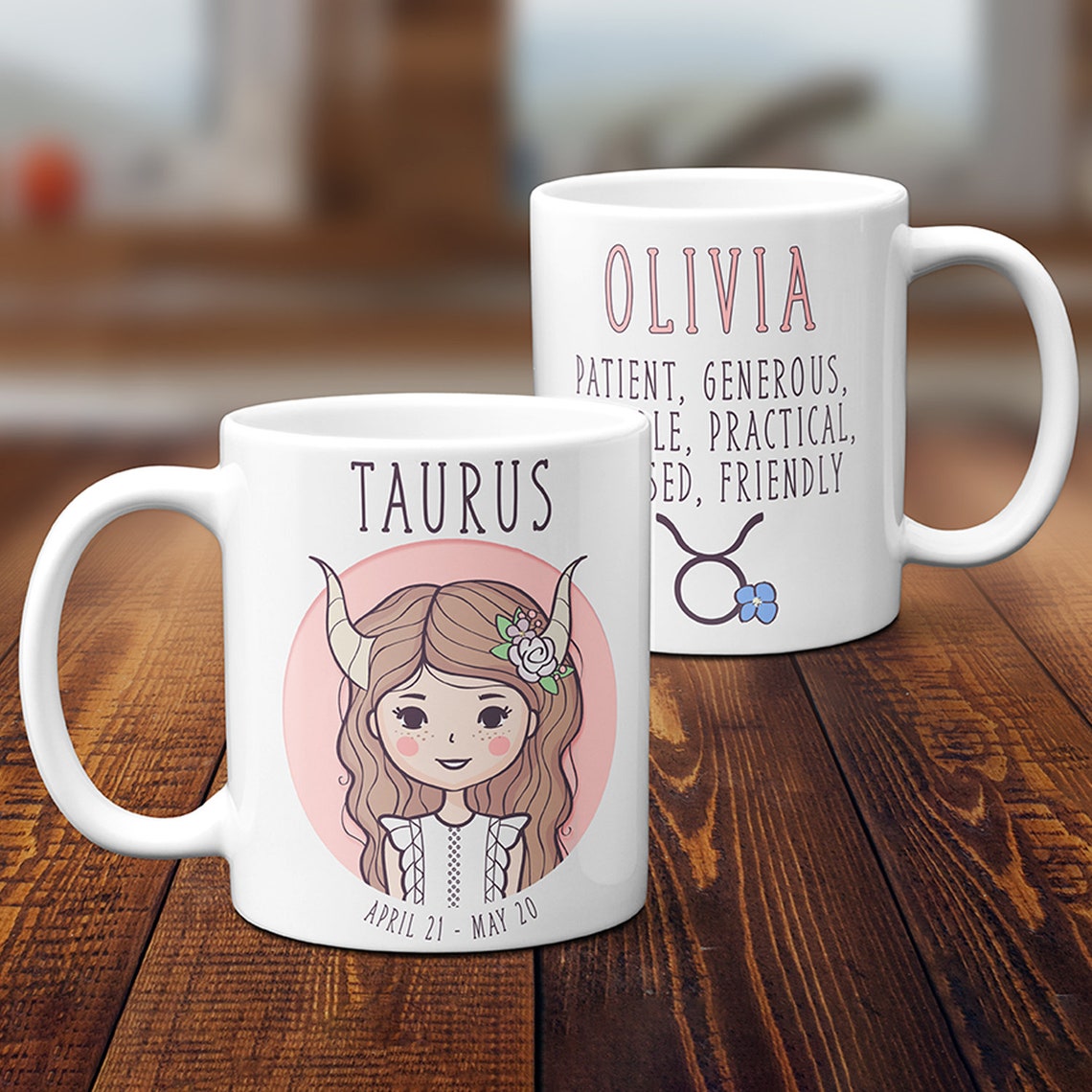 Personalised Zodiac Mug Star Sign Cup Horoscope Birthday Cute | Etsy