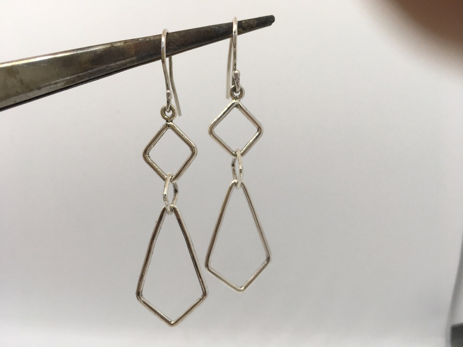 Handmade Silver Drop Earrings - Etsy