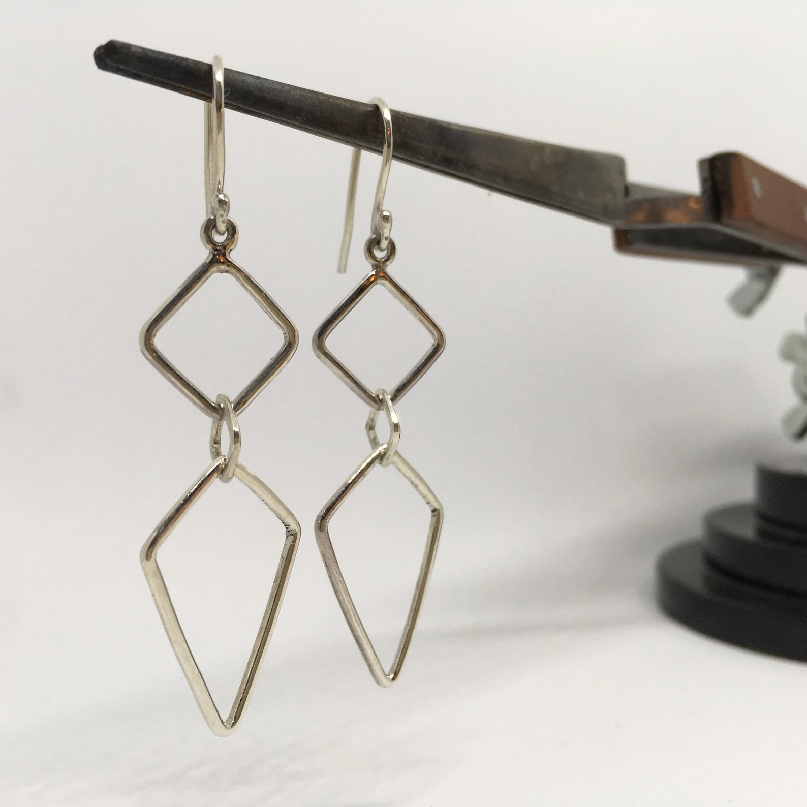 Handmade Silver Drop Earrings - Etsy
