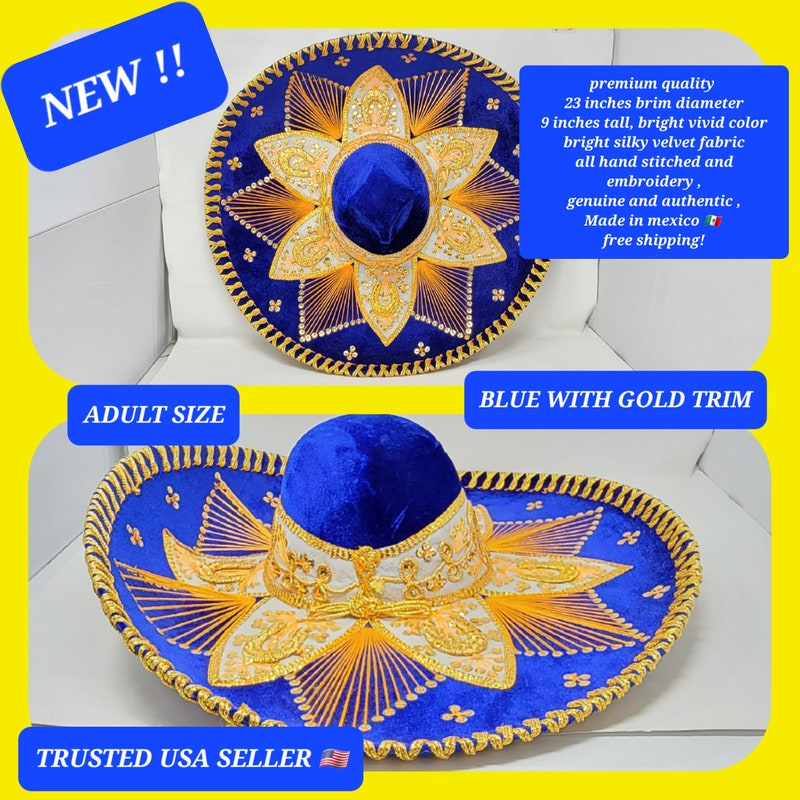 Blue Sombrero Hat - Etsy