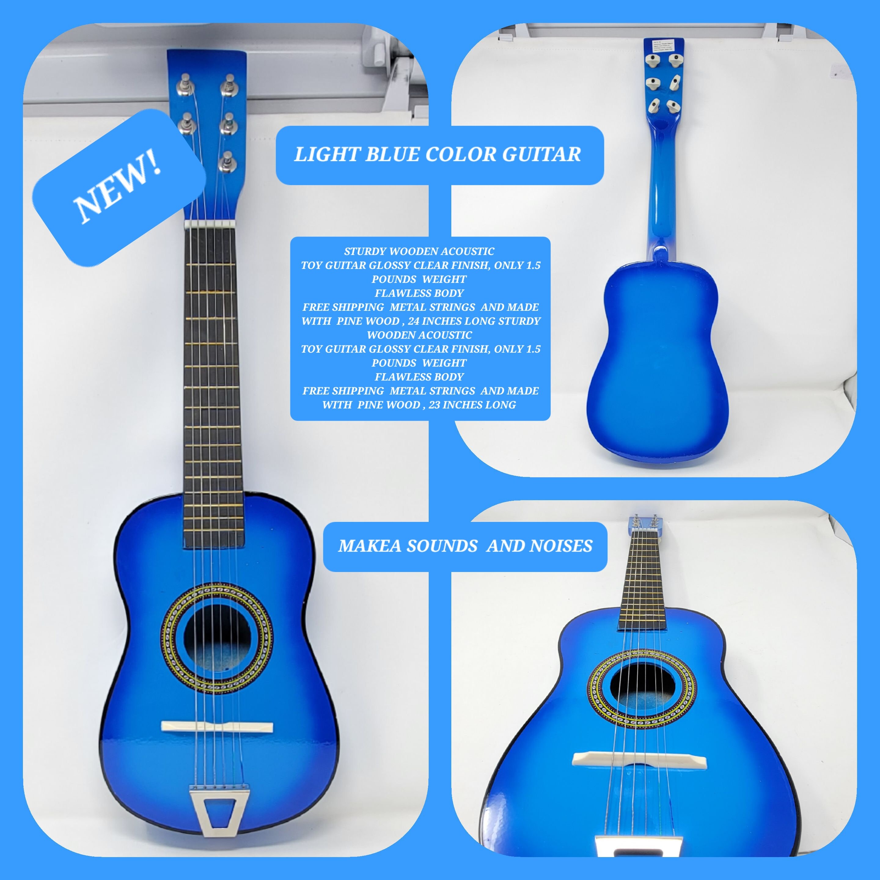 Light Blue Acoustic Guitar