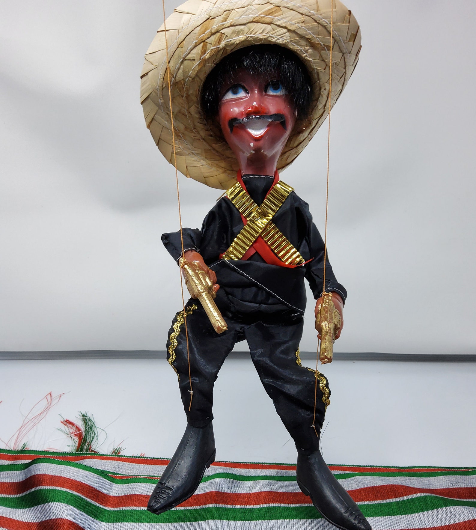 Traditional Mexican Marionette Puppet With Plastic Guns Free | Etsy