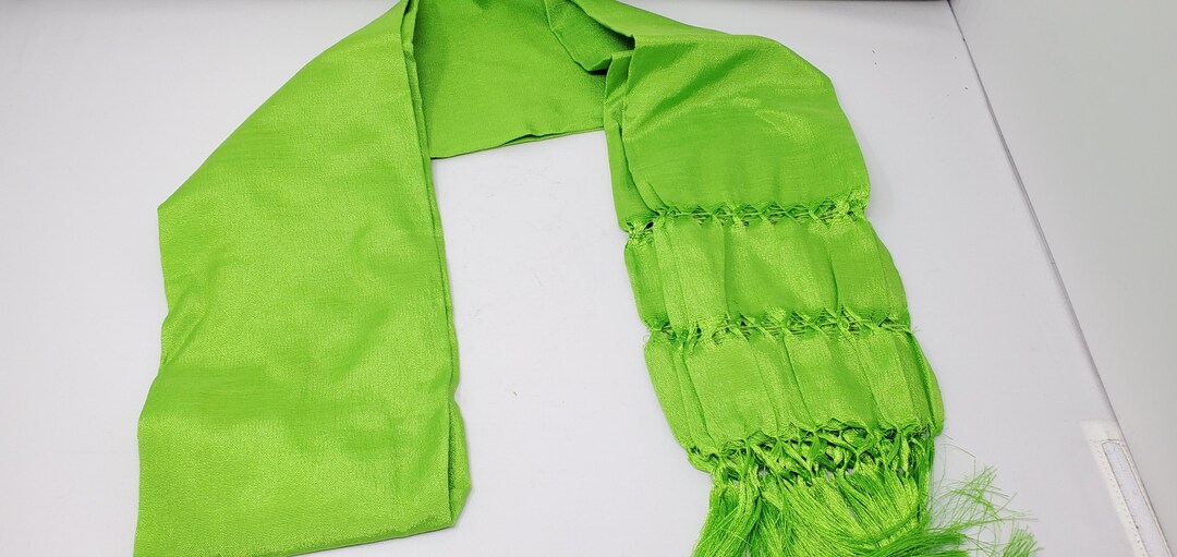 Solid Lime Green Rebozo Mexican Tipical Rebozo or Chalina, Mexican ...