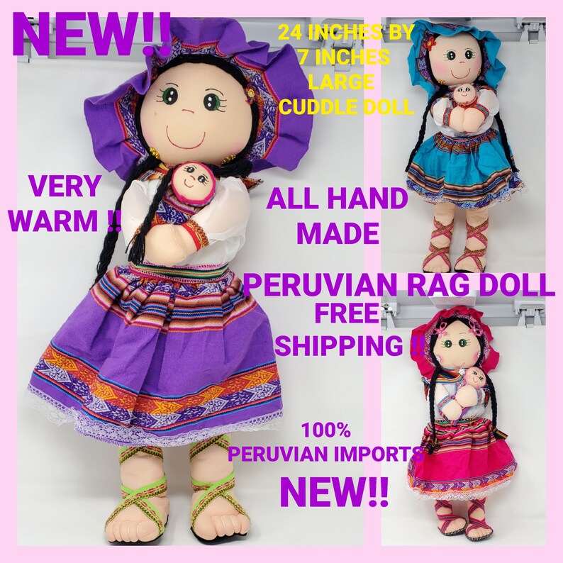 24 by 7 Big New Ecuadorian Peruvian Cuddle Child Rag - Etsy